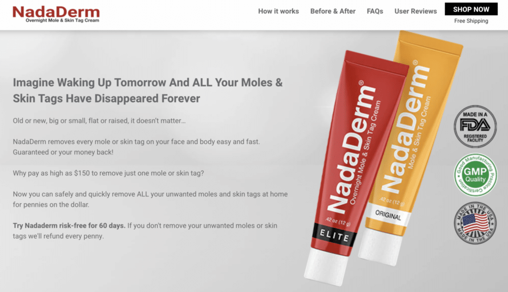 NadaDerm Skin Tag Remover Reviews: Scam or Legit?